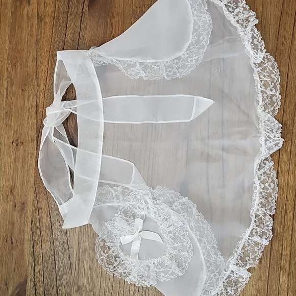 Handmade | Other | Vintage Half Apron Womens Os White Mesh Lace 5s 60s ...